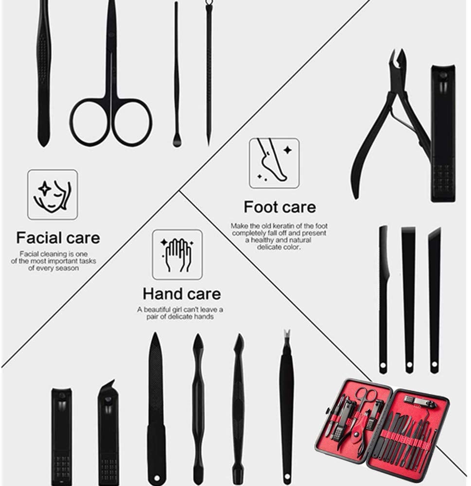 Jsdoin18pcs Manicure Set Nail Set Nail Clipper Kit Professional ...
