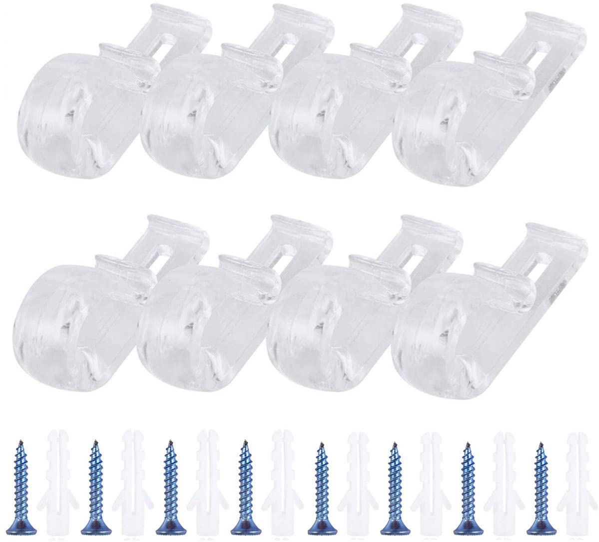 SUBZHAOYI 8 Sets Roman Blinds Roller Curtain Clear P Clip Hook Child ...