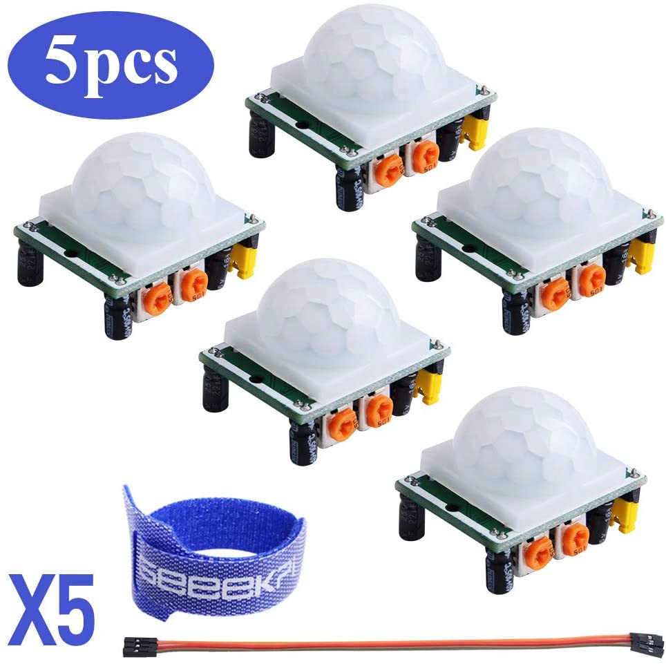 GeeekPi 5Pack HC-SR501 PIR Sensor Infrared IR Human Body Motion ...
