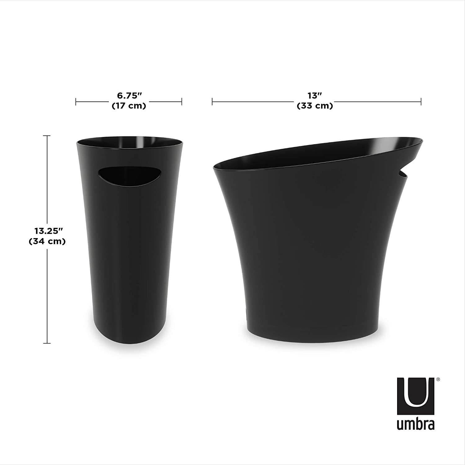 Umbra Skinny Waste Bin – Sleek, Stylish and Small Bathroom Trash Bin ...