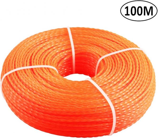 100 Meter Heavy Duty Grass Trimmer Line 2.4mm Brush Cutter Nylon Strimmer Cord String Wire Rope ...