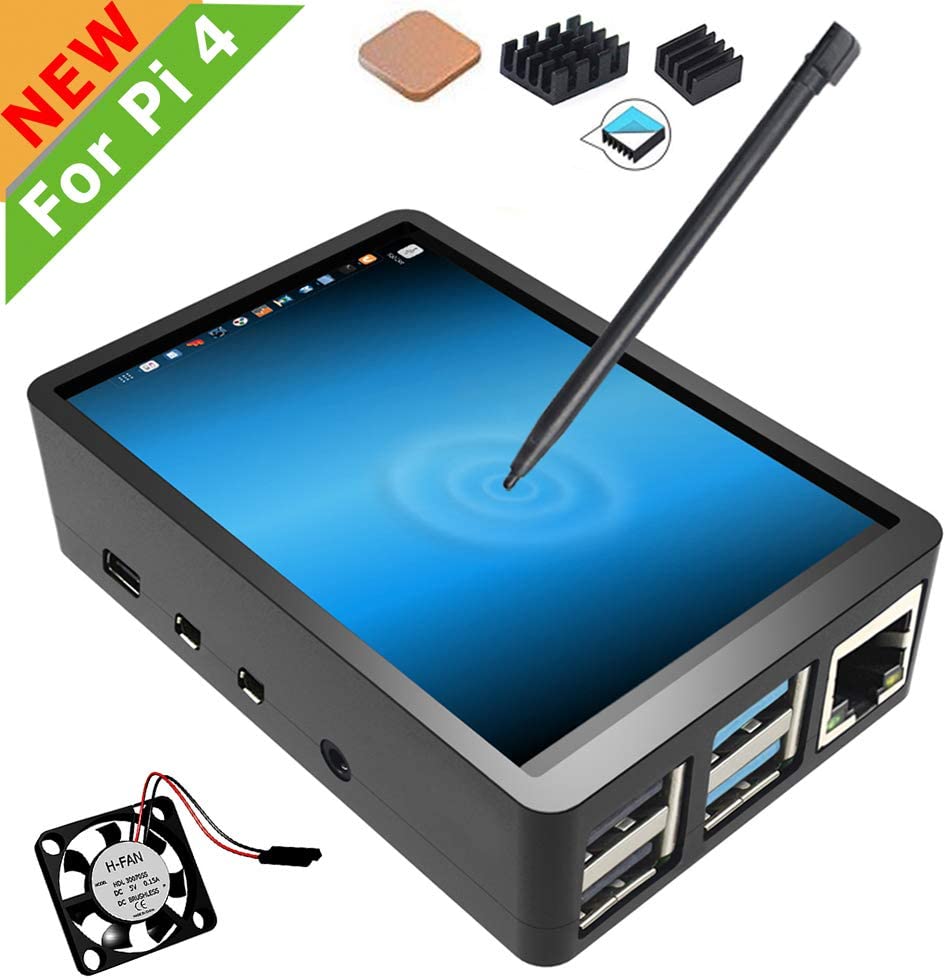 For Raspberry Pi 4 Touch Screen with Case, 3.5 inch Touchscreen with ...