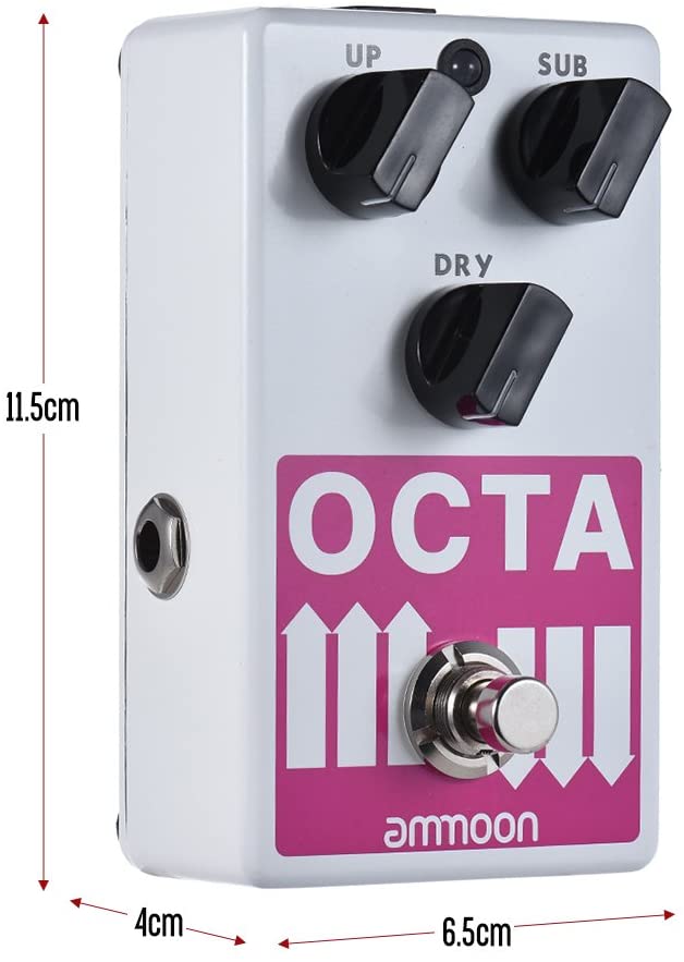 ammoon Octave Pedal OCTA Electric Guitar Precise Polyphonic Octave ...