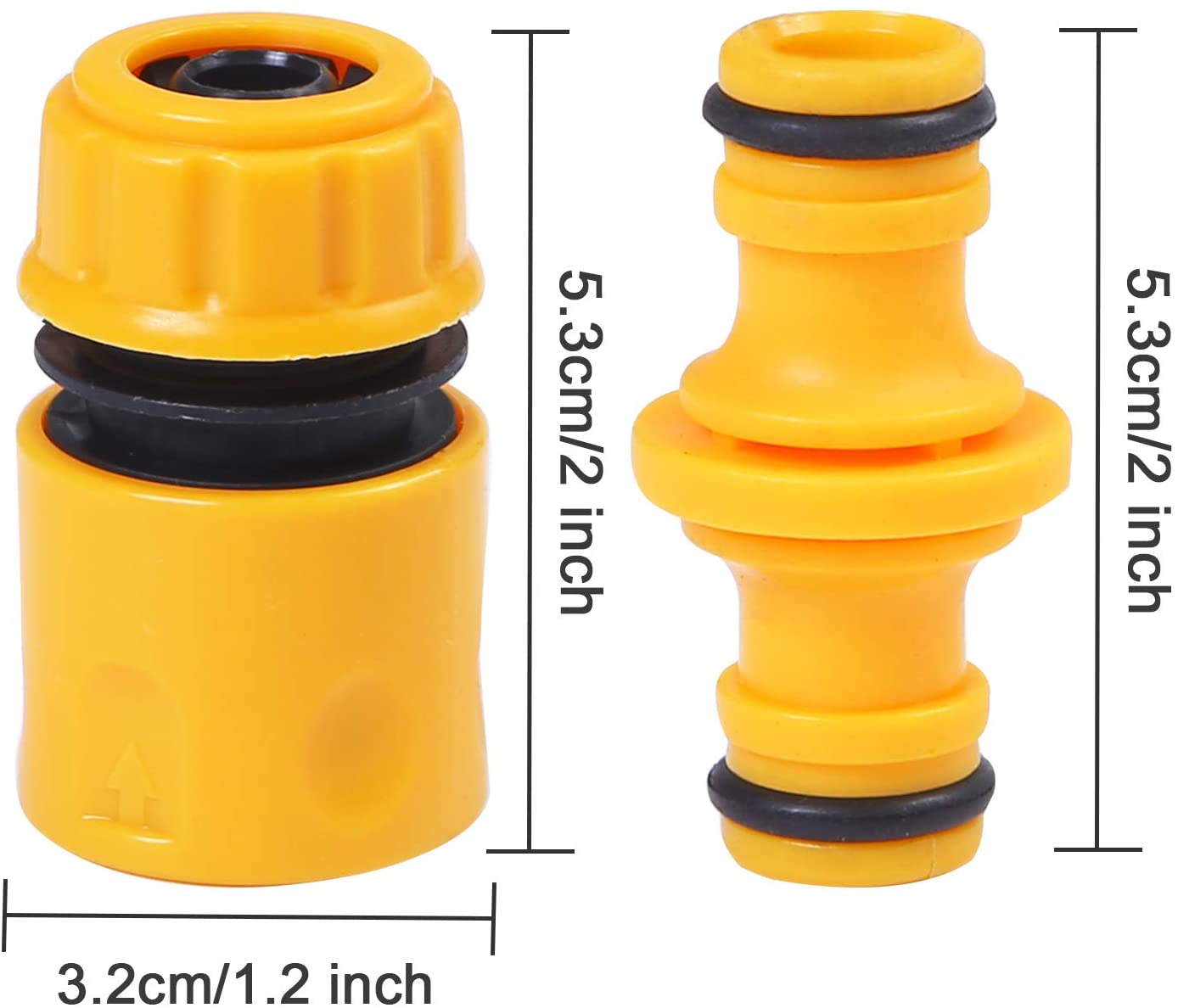 URATOT 6 Pack Garden Hose Quick Connector Hose End Connector Double ...