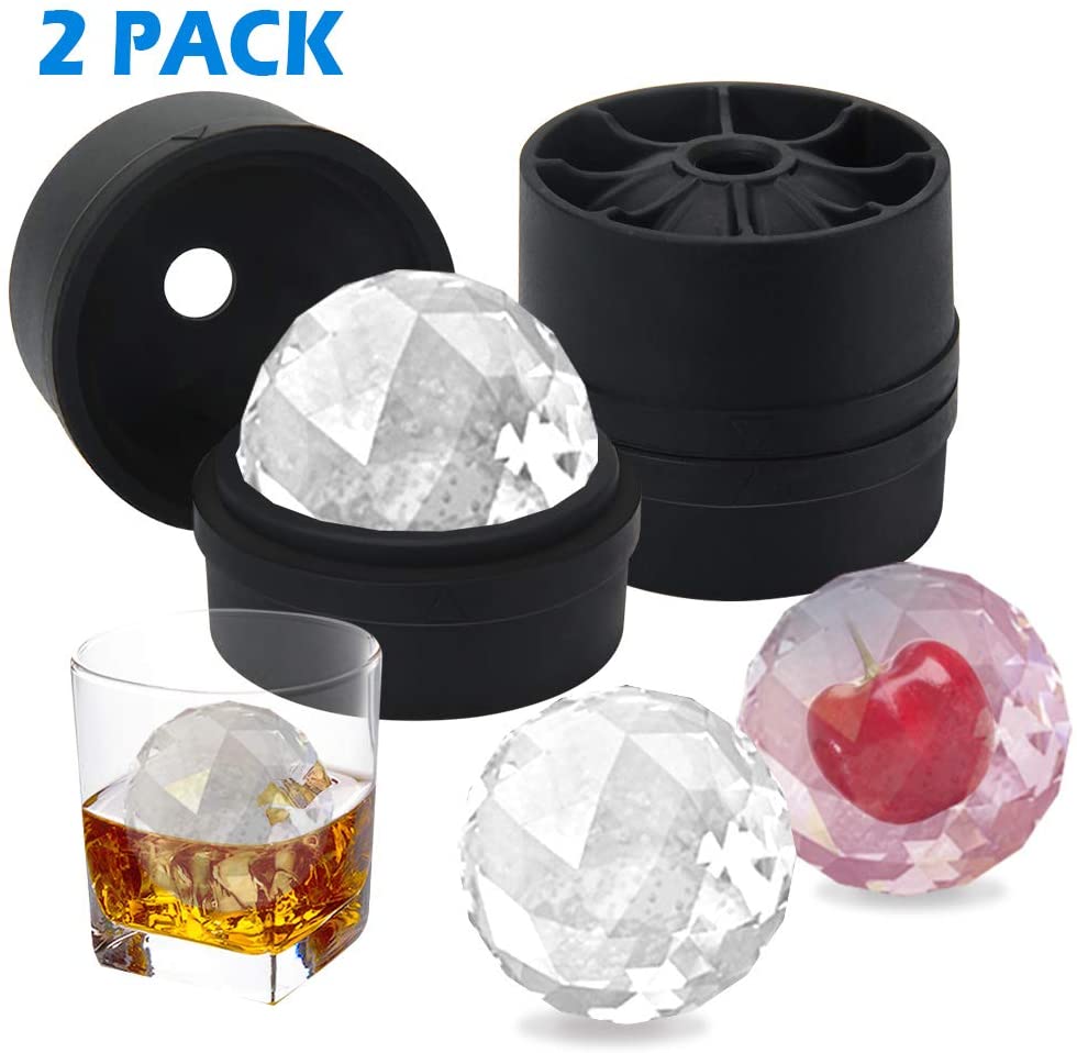 Silicone Diamond Ice Ball,Mould Freezer Balls Moulds Maker Reusable ...