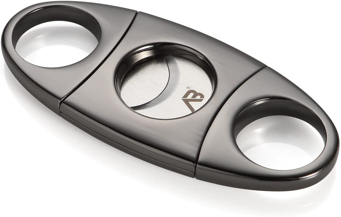 ALASKA BEAR – Gunmetal Cigar Cutter Stainless Steel Guillotine Double ...