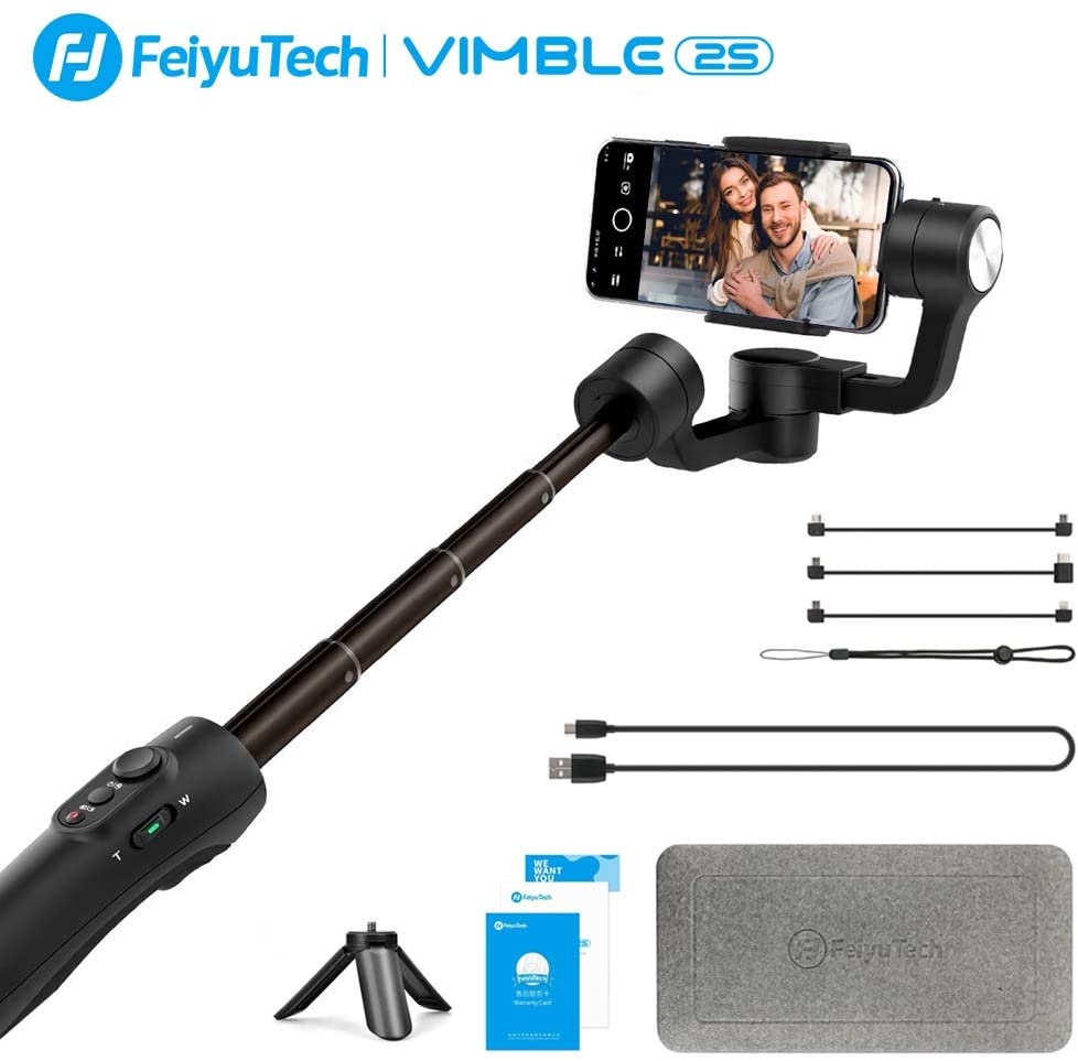 Feiyu Vimble 2S 3-Axis Handheld Gimbal Stabilizer,18cm Extension Pole ...