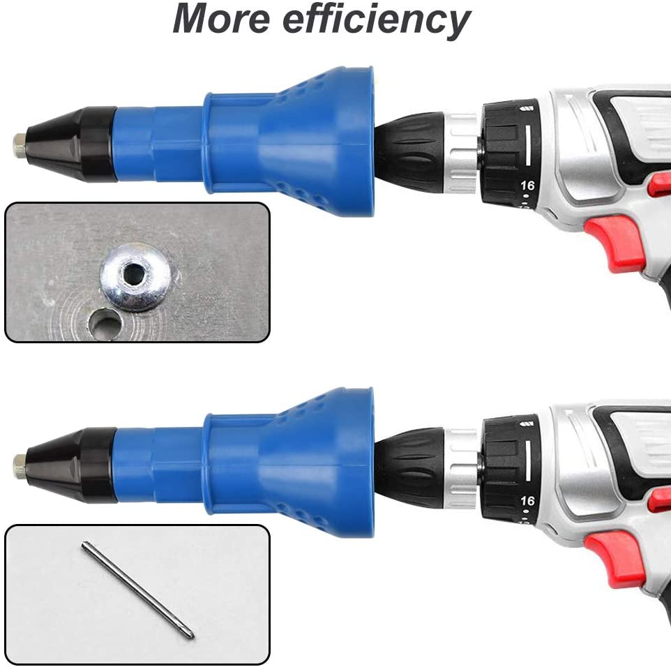 LYTIVAGEN Electric Rivet Gun Electric Rivet Nut Gun Drill Adapter Kit ...