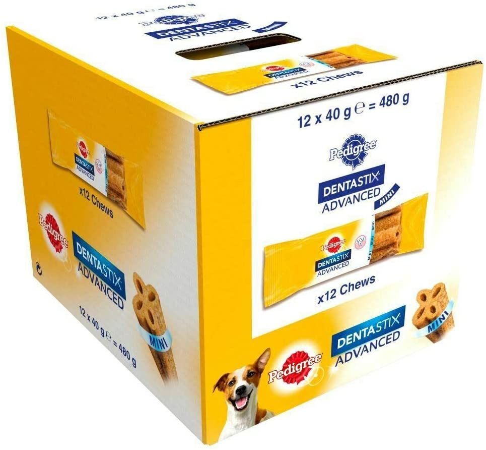 Pedigree Dentastix Advanced Low Fat Mini Dog Dental Treat (12 Pack ...