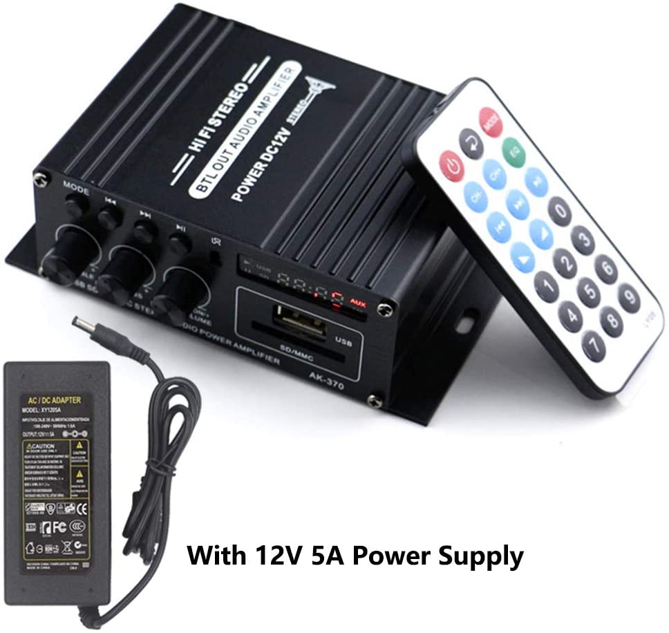 Mini Amplifier, Mochatopia Home Audio Stereo Hi-Fi Power Amplifier, 2 ...