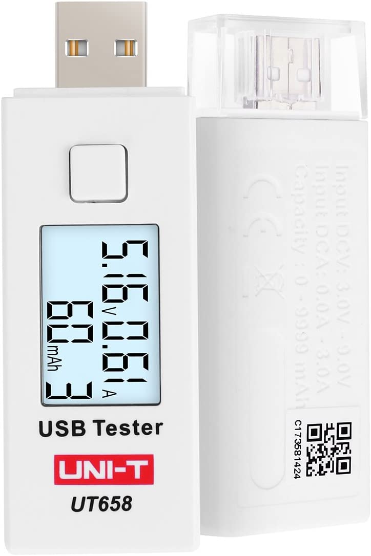 UNI-T UT658 USB Tester,DC 5.1A 30V Amp Usb Voltage Tester, Test Speed ...