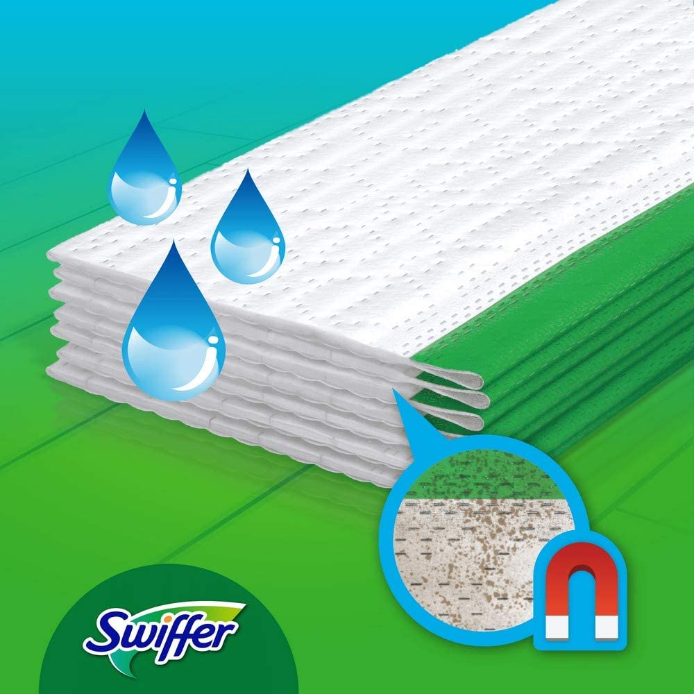 Swiffer Wet Wet Mop Cloths, Maxi Format 72 Pieces, 3 Packs of 24 Cloths ...