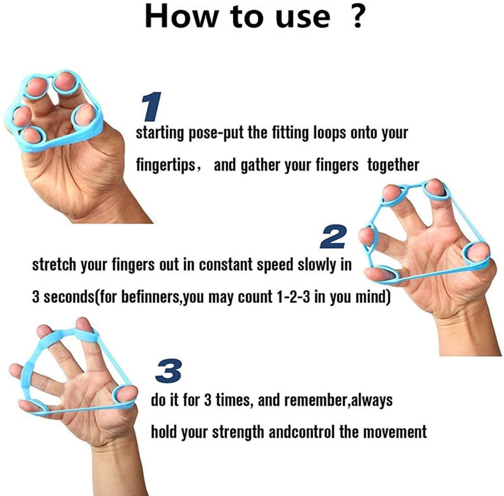 Finger Strengtheners Hand Grip Ring Workout Kit 6 Pack Finger Hand ...