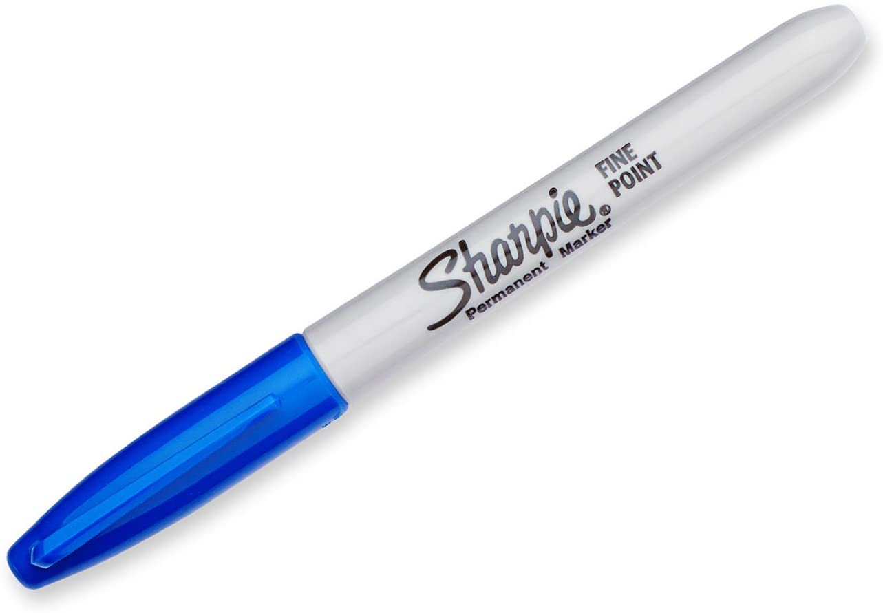 Sharpie Permanent Markers | Fine Point | Blue | 12 Count – BigaMart