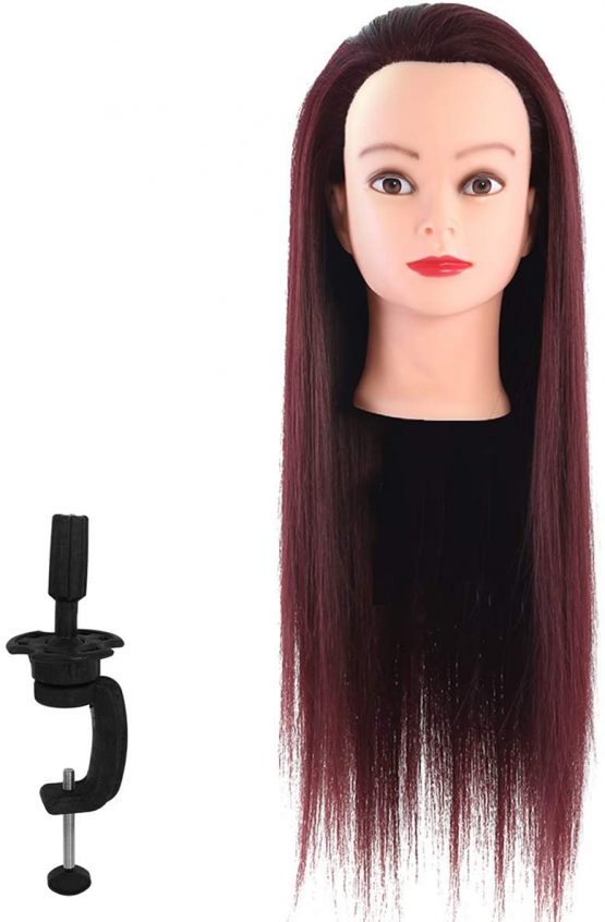 Hairdresser Training Head, Professional 23.62inch Training Head, Red ...