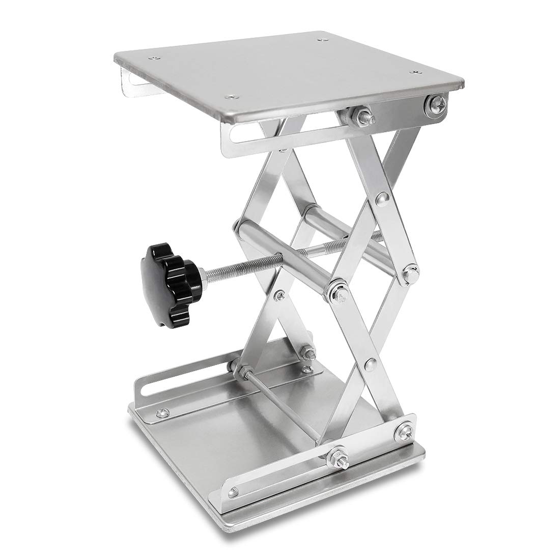 Wisamic 8 x 8 inch Aluminum Lab Jack Stand – 200x200x310 mm Stainless ...