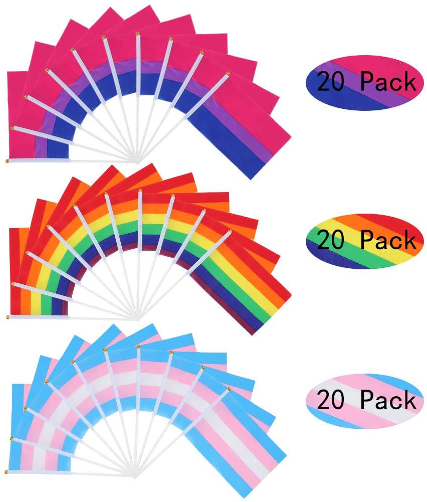 AIM Cloudbed 60 Pack Gay Pride Flag Rainbow Flag Bright Color UV Fade ...