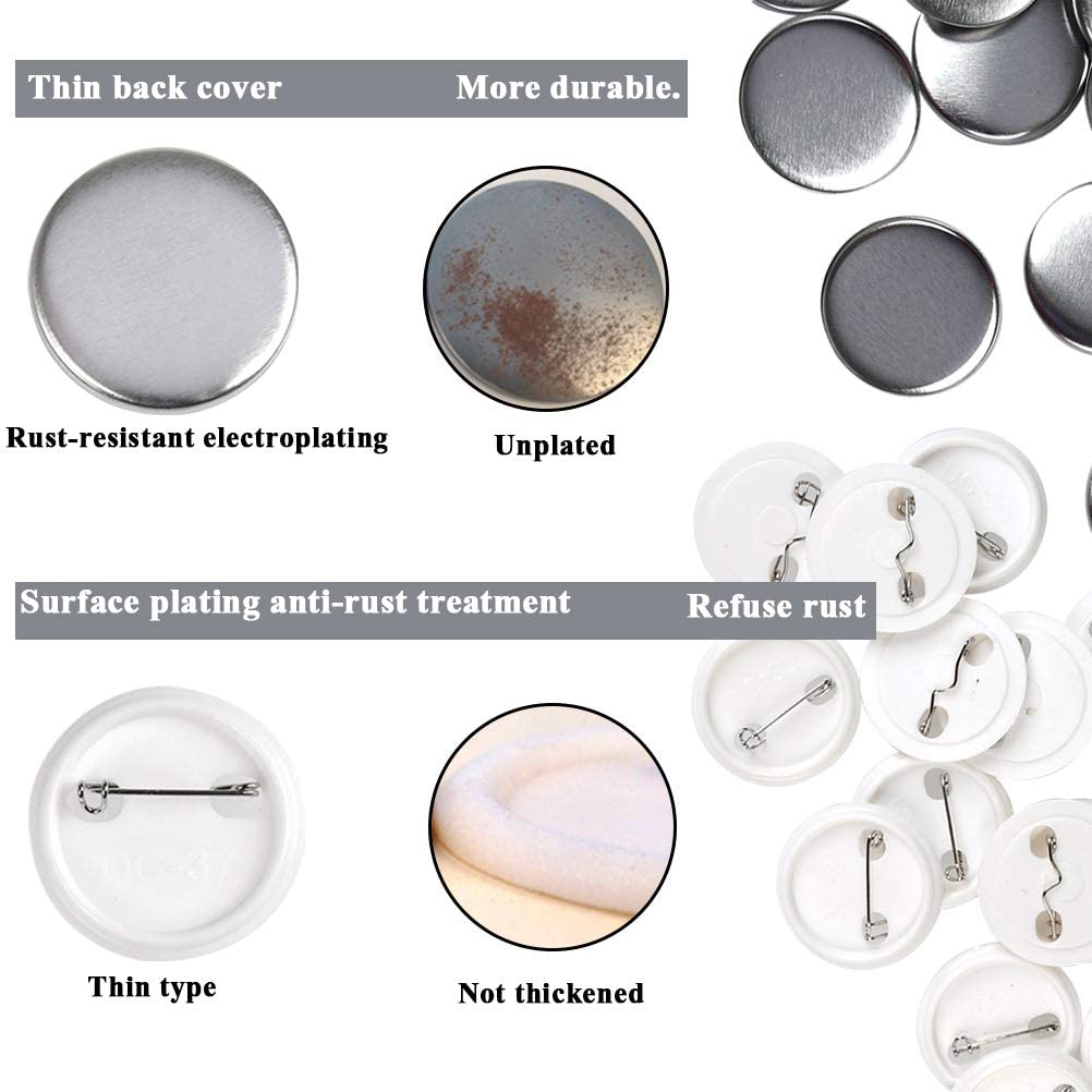 BUYGOO 100Pcs Badge Making Kit for Kids, Metal Button Pin Badge Craft ...