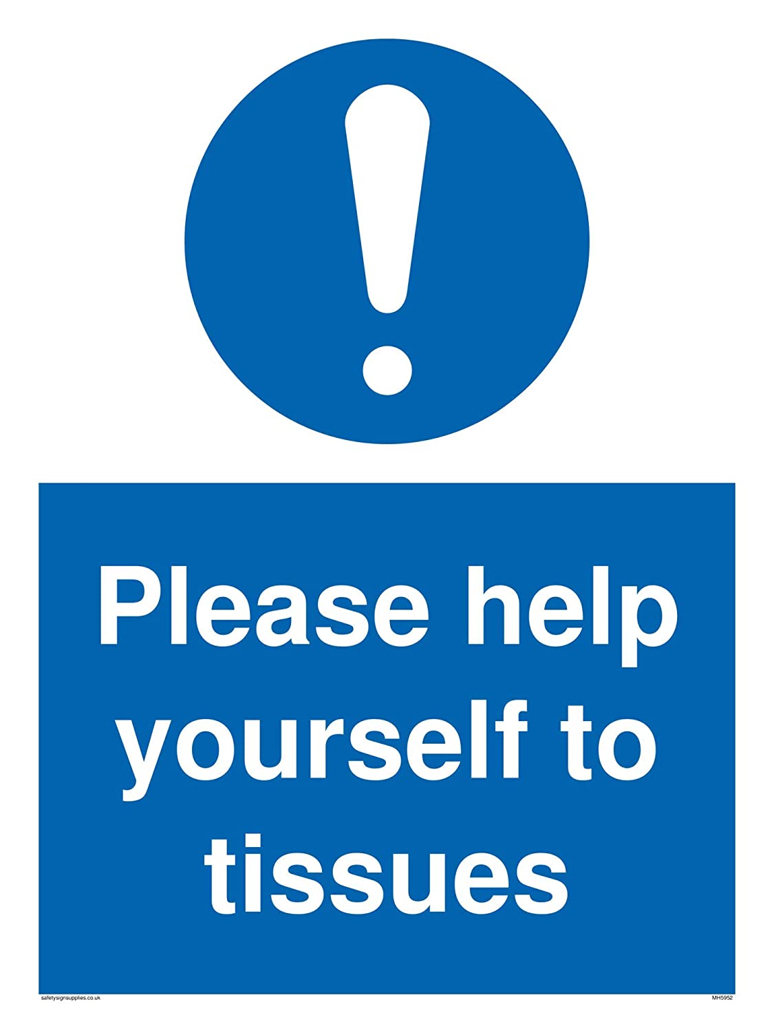 Please help yourself to tissues sign – Plastic Semi-rigid 1mm – BigaMart