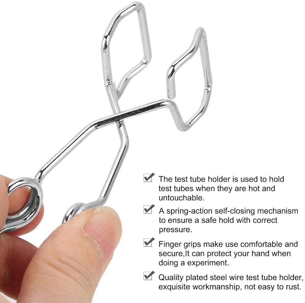 Test Tube Steel Clip, 5 Pcs Lab Spring Stainless Steel Test Tube Clamp ...