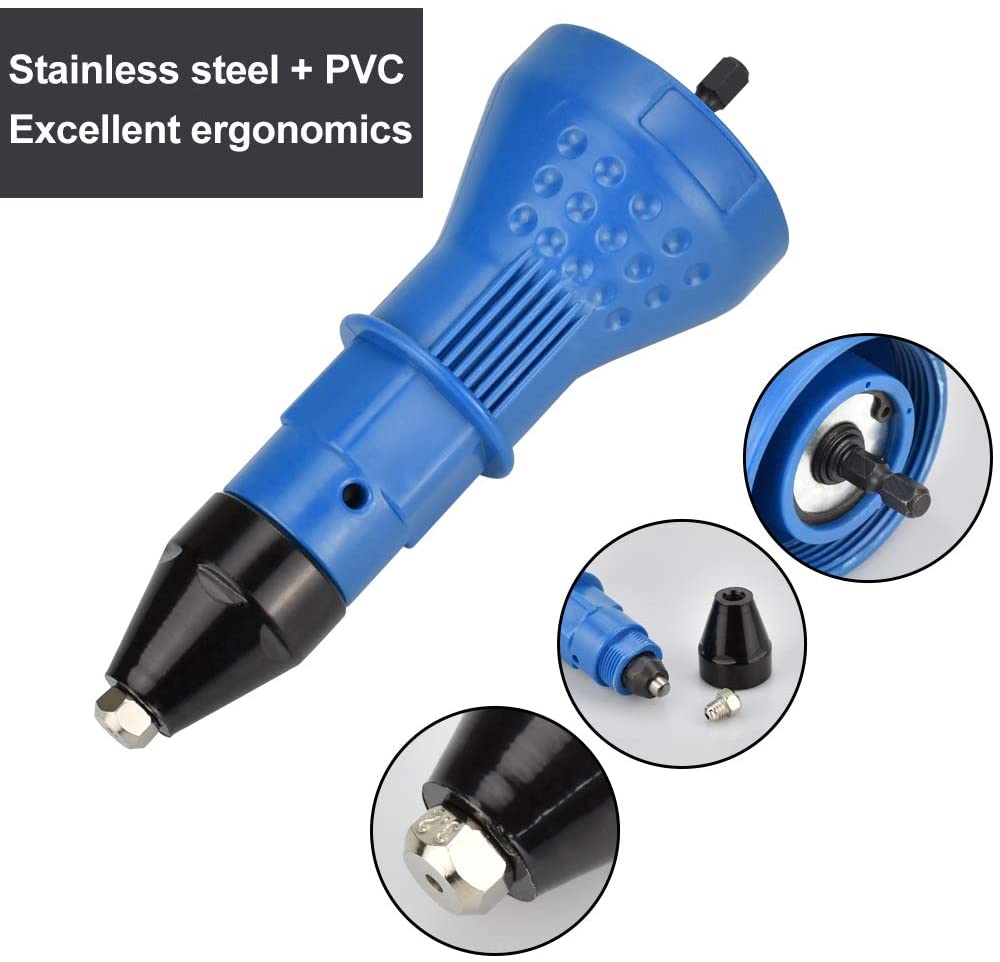 LYTIVAGEN Electric Rivet Gun Electric Rivet Nut Gun Drill Adapter Kit ...