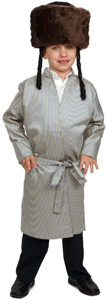 Dress Up America Striped Yerushalmi Chasidic Bekitcha Jewish Rabbi ...