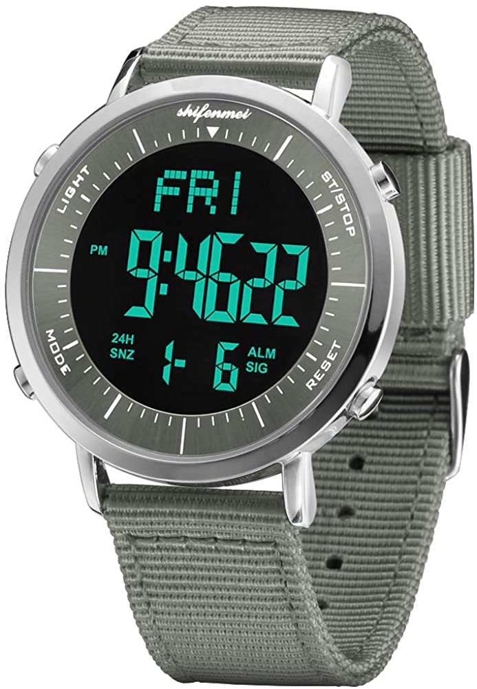 Digital Watches, shifenmei Digital Sports Watch Daily Alarm Hourly ...