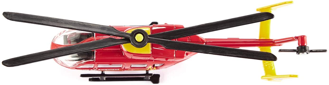 siku 1647, Rescue Helicopter, Metal/Plastic, 1:87, Red, Rotating rotors ...