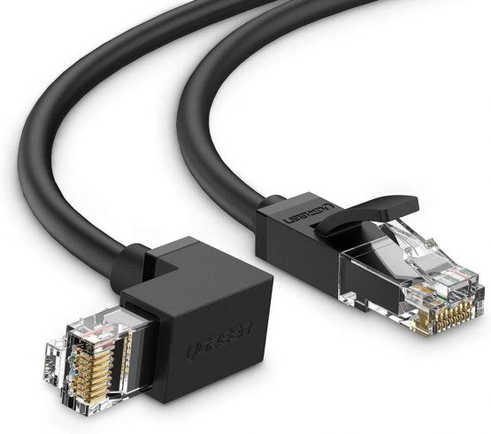 UGREEN Angled Cat6 Cable, 90 Degree Ethernet Cable, Straight to Right ...