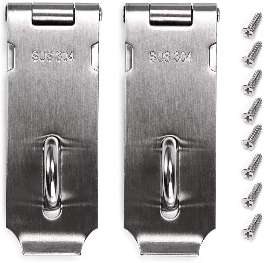 Padlock Hasp Staple【2 Pack】EAHOME Heavy Duty Safety Door Clasp Gate ...