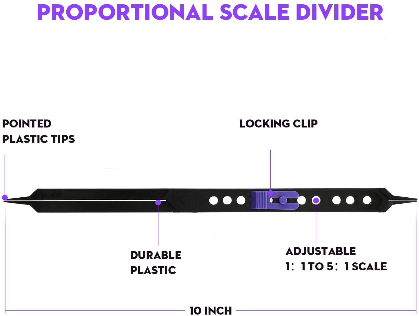 10 Inches Proportional Scale Divider Drawing Tool for Artists (1 Set ...