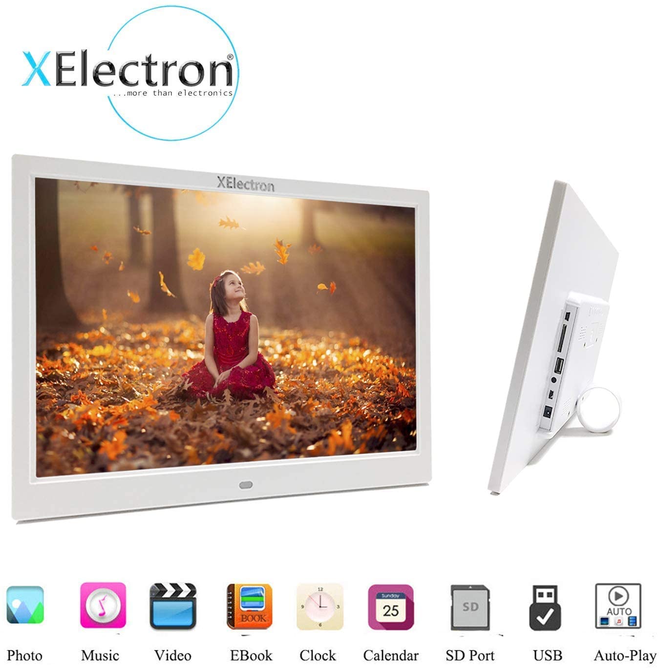 XElectron 12 inch IPS Display Digital Photo Frame FHD 1080P Resolution ...