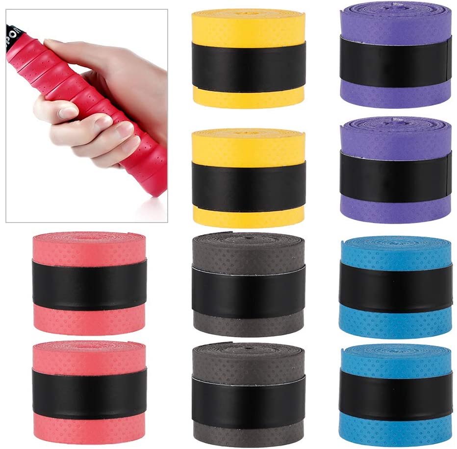 Yumi V 10 Pack Tennis Racket Grip, Anti Slip Racket Overgrips Tennis ...
