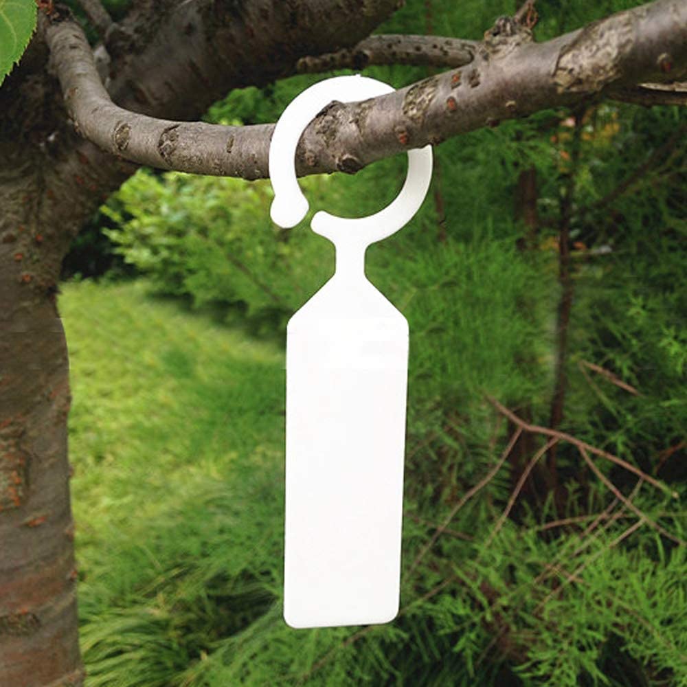 KINGLAKE Plastic Tree Labels Tags 500 Pcs, White Plant Hanging Tags ...