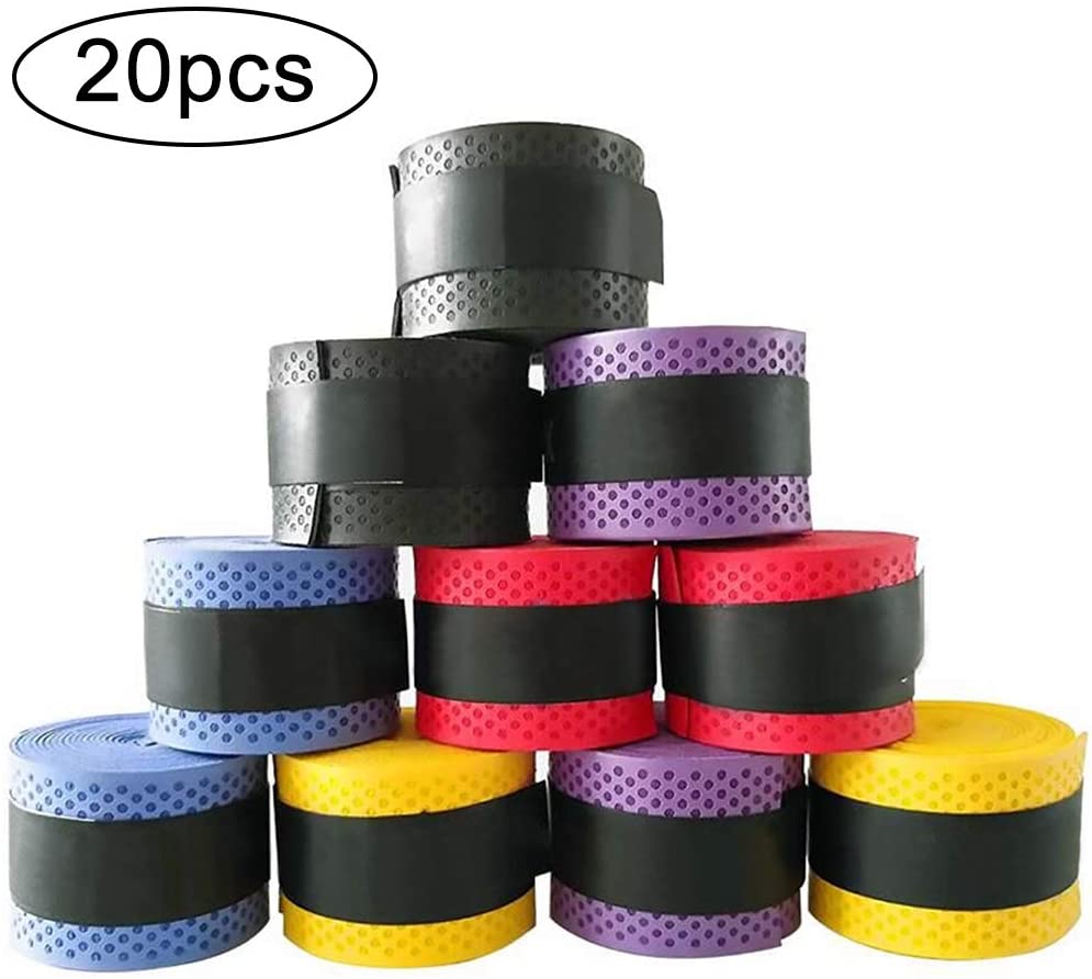 INTVN Tennis sweatband,Pack of 20 Tennis Racket Grips Anti-skid ...