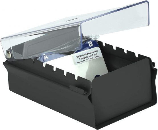 Acrimet Index Business Card Size File Holder Organizer Metal Base Heavy ...