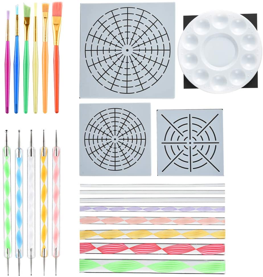 Cizen 29 Pieces Rock Painting Tools for Mandala Rock Painting, Polymer ...