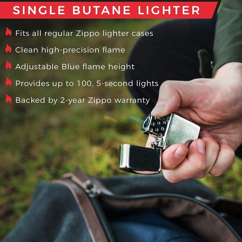 Zippo Butane Torch Lighter Insert, Insert for Cigars Cigarettes Candles ...
