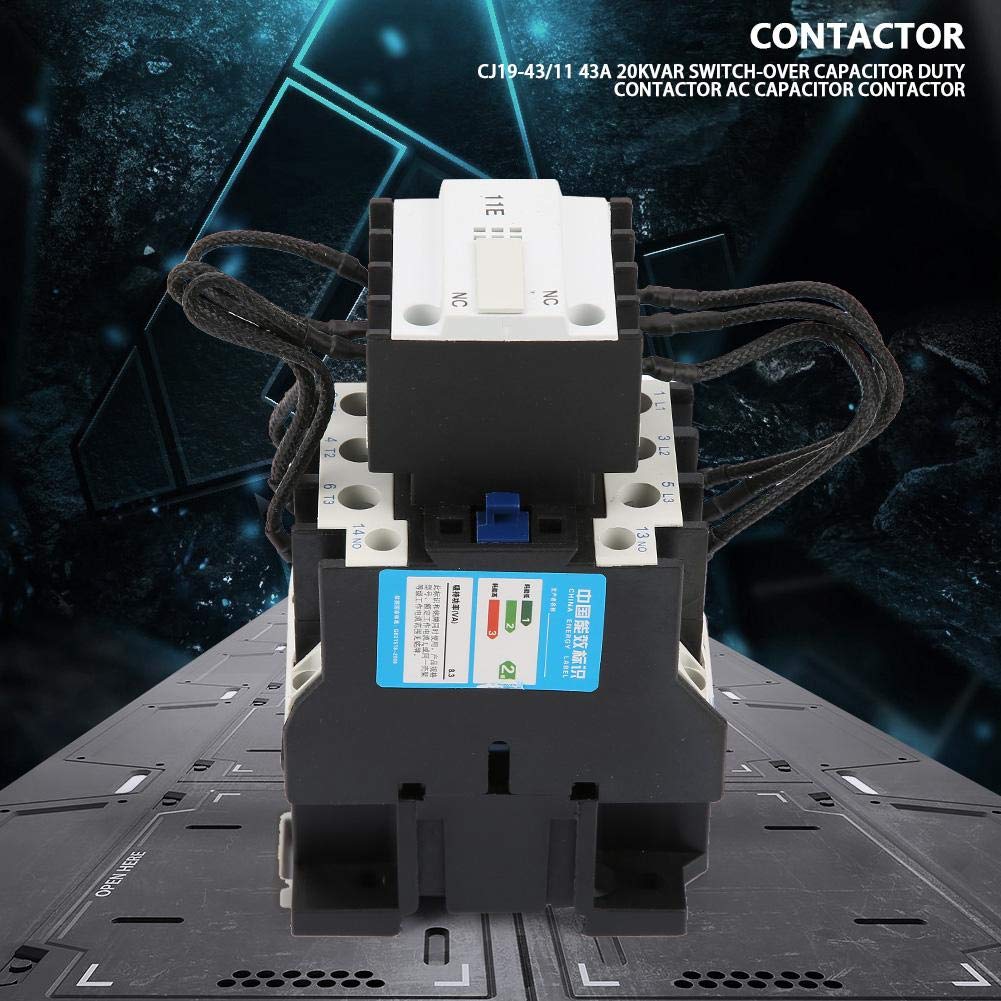 3 Pole Contactor Coil Contactor, CJ19-43/11 43A 20KVAr Air Conditioner ...