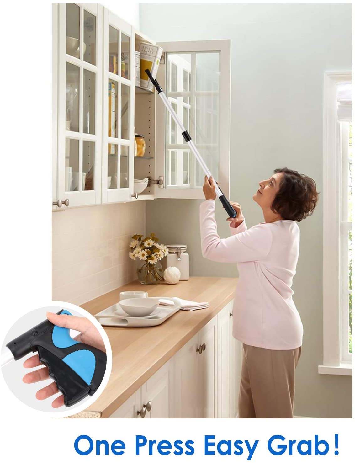 Nuovoware Reacher Grabber Tool, 32″ Foldable Handy Pick Up Grabber ...