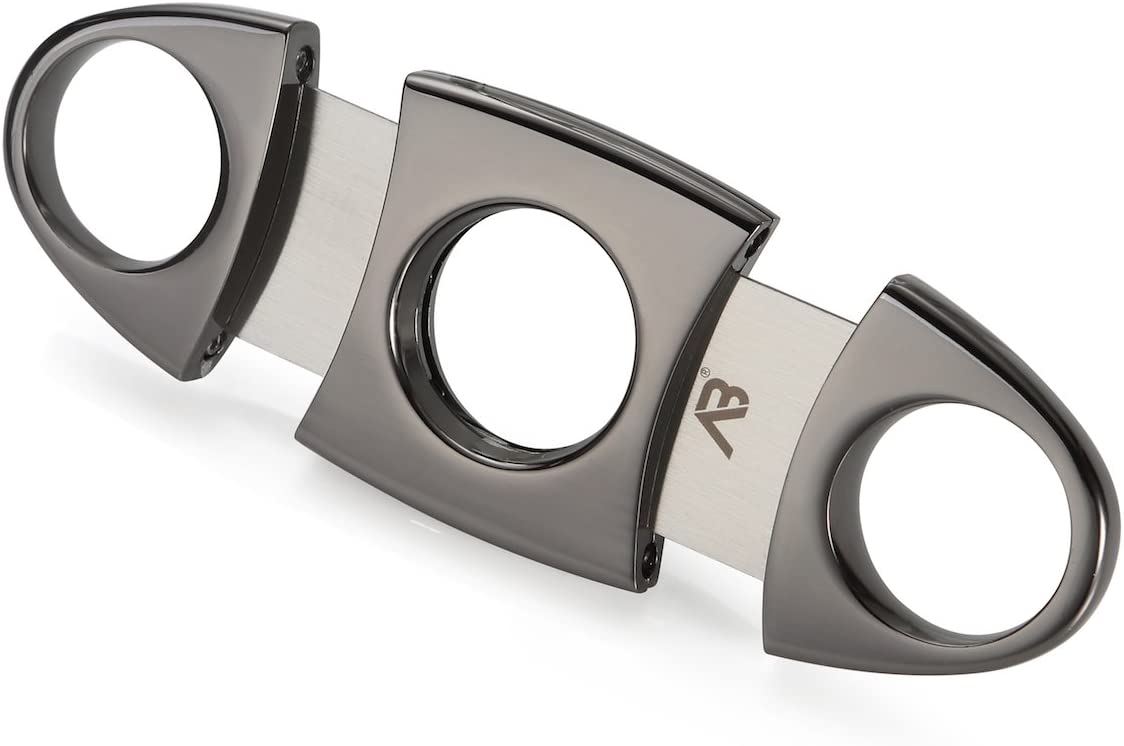 ALASKA BEAR – Gunmetal Cigar Cutter Stainless Steel Guillotine Double ...