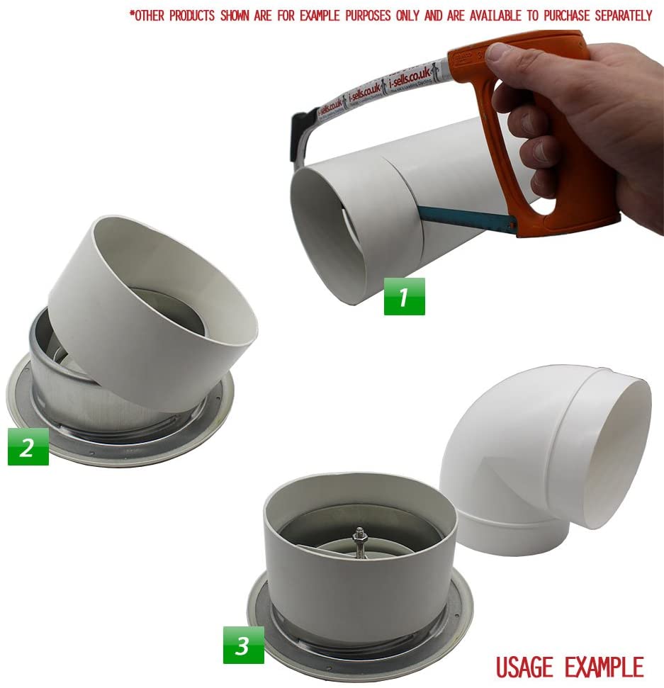 Kair Ceiling Extract Valve 100mm – 4 inch White Coated Metal Vent ...