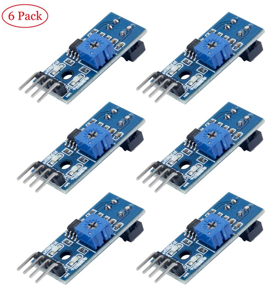 TeOhk 6pcs IR Infrared Obstacle Avoidance Sensor Module – TCRT5000 (3 ...