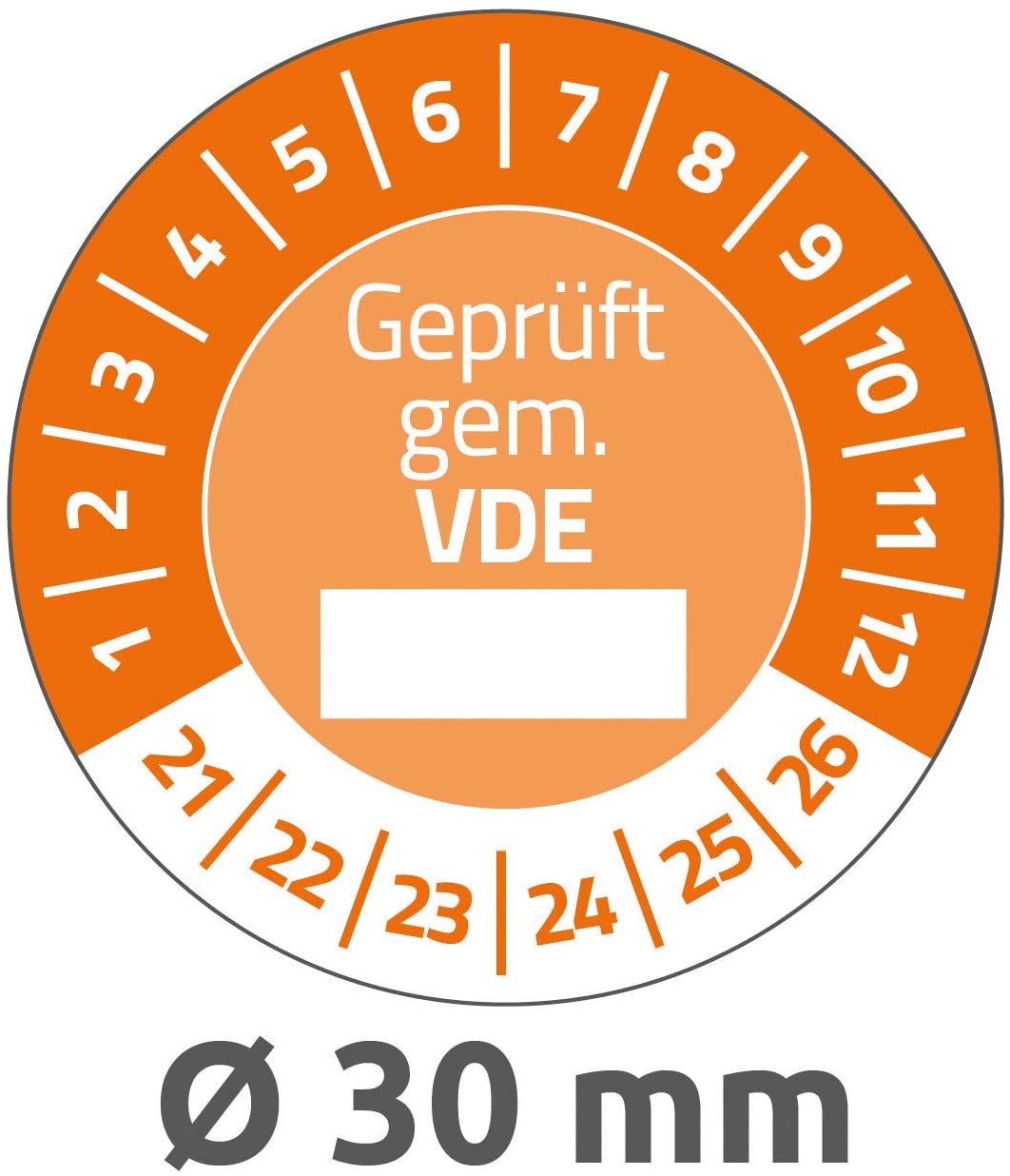 AVERY Zweckform 80 Pieces Test Badges 2021-2026 Tested According to ...