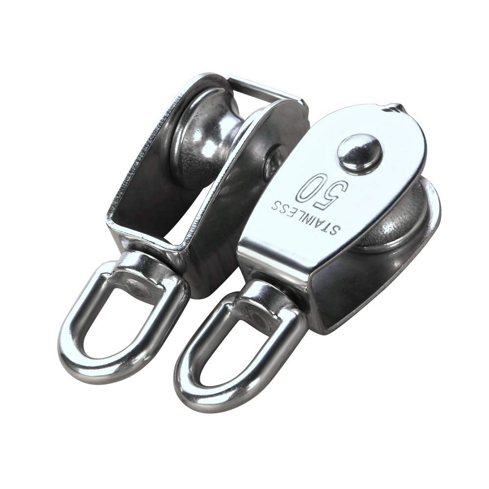 gotyou M50 Single Pulley,Heavy Duty 304 Stainless Steel Pulley,Wire ...