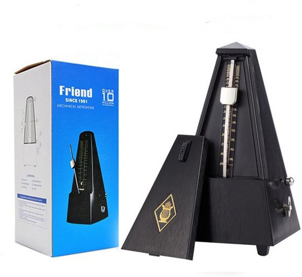 TAMUME Metronome with Plastic Casing – Black Wooden Texture – BigaMart