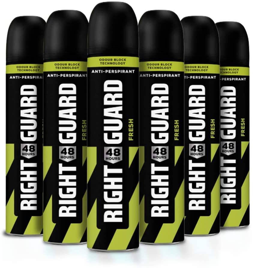 Right Guard Mens Deodorant, Total Defence 5 Fresh Anti-Perspirant Spray ...