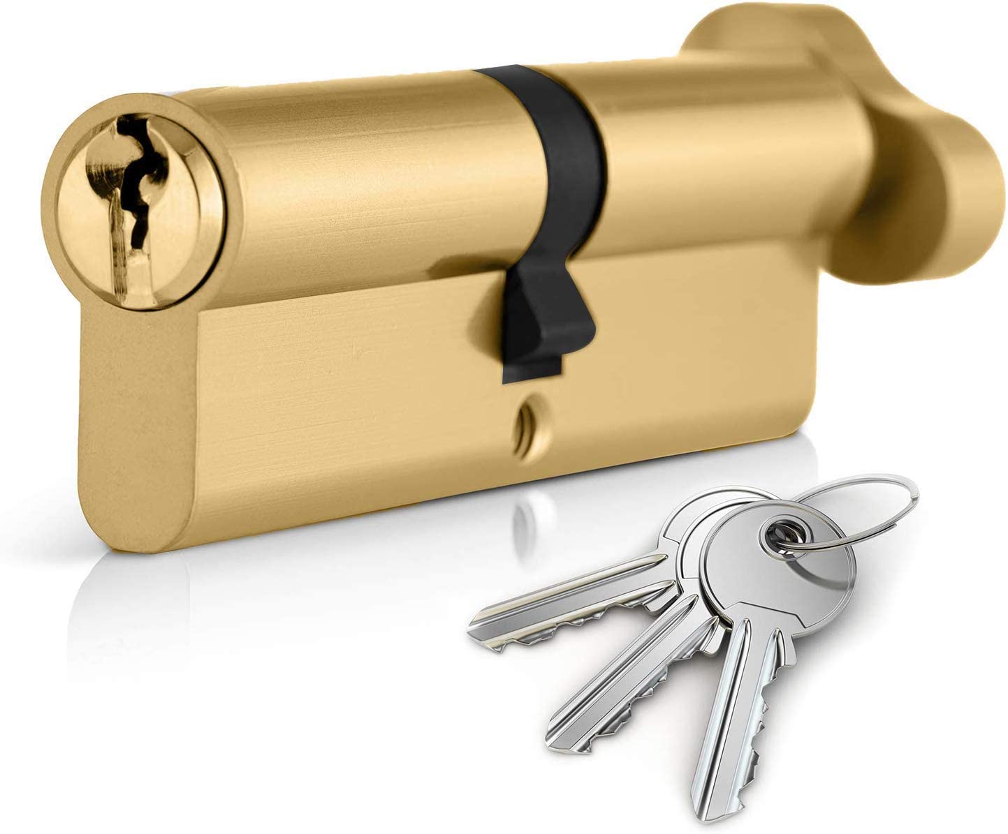 Thumb-Turn Euro Cylinder Door Lock Barrel – Brass & Nickel ...