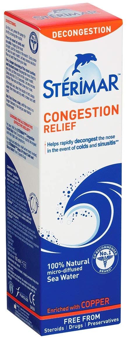 Sterimar – Nasal Spray – Congestion Relief – 100% Natural Sea Water ...