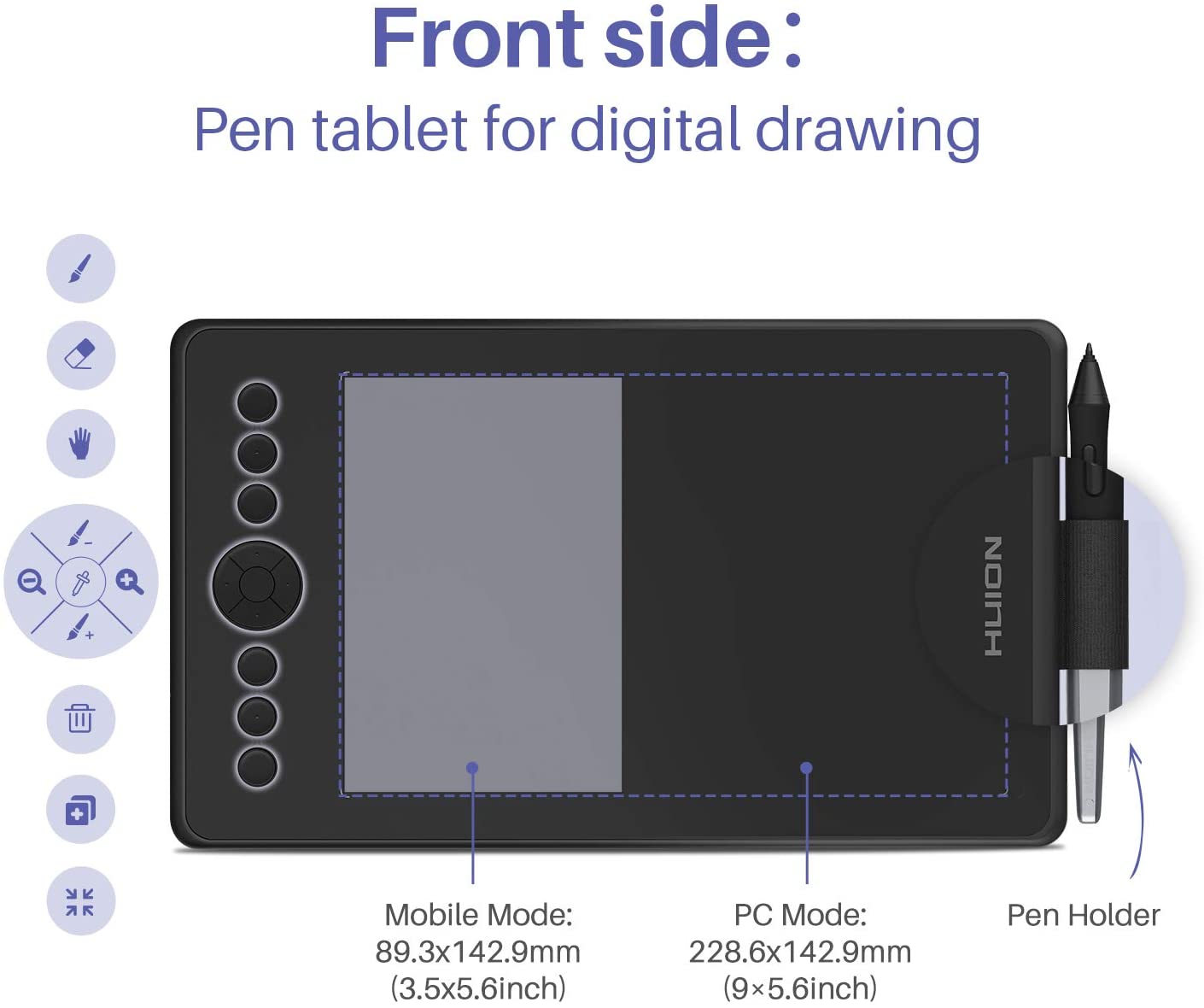 Huion Inspiroy Ink H320M (Red) 10 x 6 Inch Graphic Drawing Tablet with ...